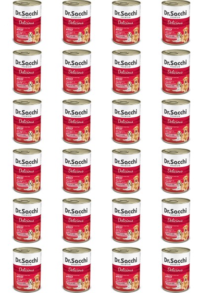 Dr. Sacchi Dr.sacchi Konserve Köpek Sığır Etli 400GR x 24 Adet Dr. Sacchi Dr.sacchi Konserve Köpek Sığır Etli 400GR x 24 Adet