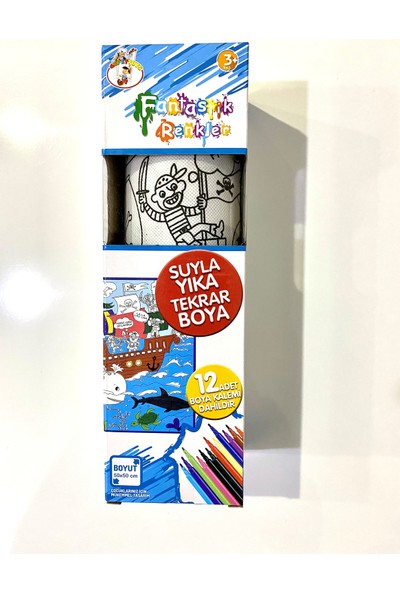 Gepet Toys Fantastik Renkler Suyla Yıka Tekrar Boya 12 Adet Boya Kalemi