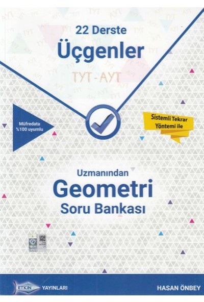 Etkin Yayınevi TYT AYT Uzmanından Geometri Soru Bankası 22 Derste Üçgenler Yeni Etkin Yayınevi TYT AYT Uzmanından Geometri Soru Bankası 22 Derste Üçgenler Yeni