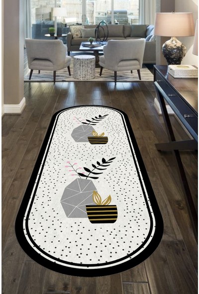 Cappio Halı Woollyhome Gold Çerçeveli Mermer Zeminli Halı