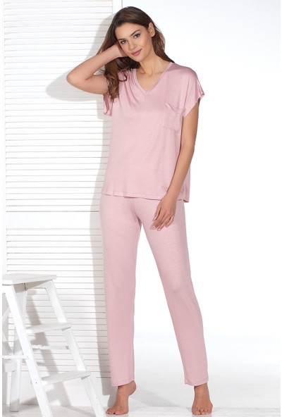 Zey 30313 Kadın Düğmeli Pijama Takım