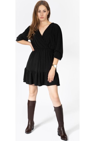 CZ London Deri Kadın Fermuarlı Çizme Tokalı Kışlık Ayakkabı