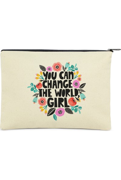 Çınar Bez Çanta Clutch You Can Change Kanvas Makyaj Çantası Çınar Bez Çanta Clutch You Can Change Kanvas Makyaj Çantası