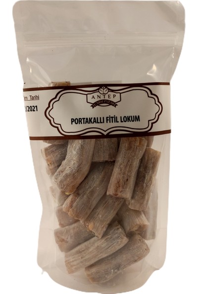 Antep Çarşı Pazar Portakallı Antep Fıstıklı Fitil Lokum | 400 gr