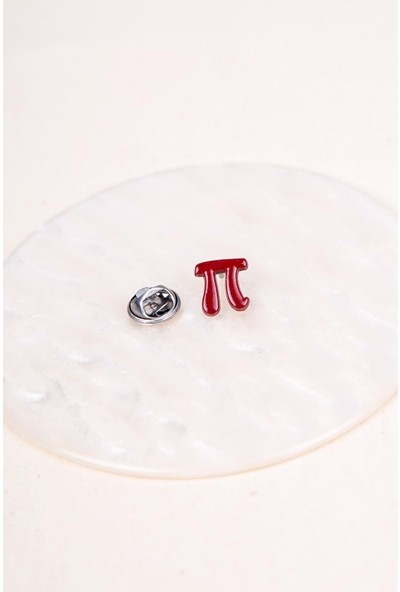 Button House Kırmızı Pi Metal Rozet 2 cm