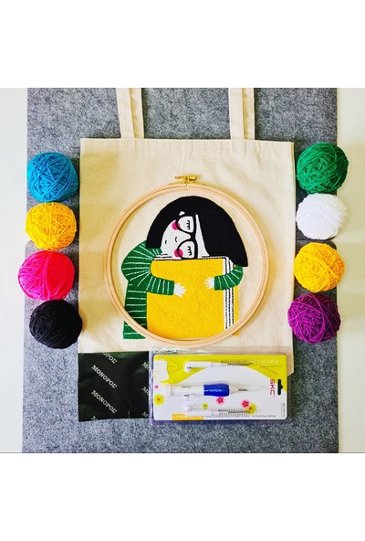 Kecelemecele Punch Punch Nakışı Kanvas Çanta Başlangıç Hobi Seti Kecelemecele Punch Punch Nakışı Kanvas Çanta Başlangıç Hobi Seti