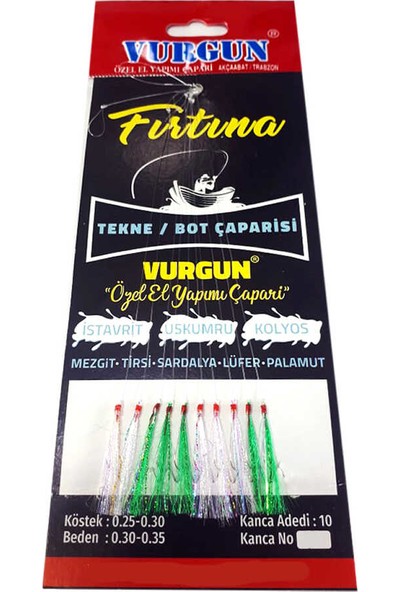 Vurgun Tekne Bot Çaparisi - Beyaz/yeşil Vurgun Tekne Bot Çaparisi - Beyaz/yeşil