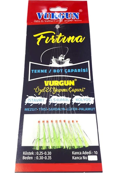 Vurgun Tekne Bot Çaparisi - Açık Yeşil Vurgun Tekne Bot Çaparisi - Açık Yeşil