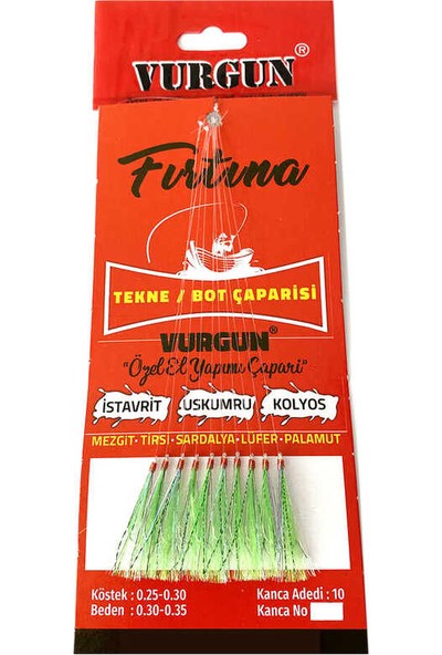 Vurgun Tekne Bot Çaparisi - Açık Yeşil Vurgun Tekne Bot Çaparisi - Açık Yeşil