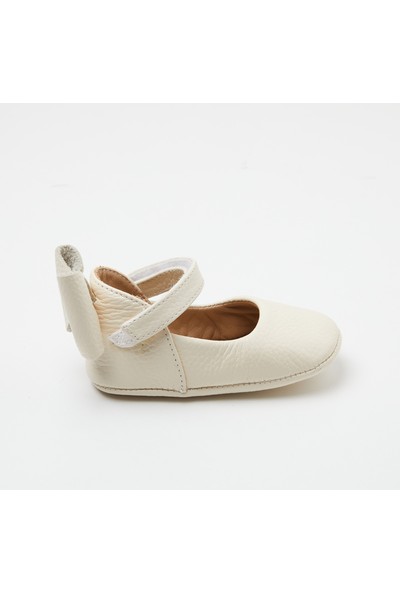 Wolke Baby Krem Deri Kurdeleli Babet