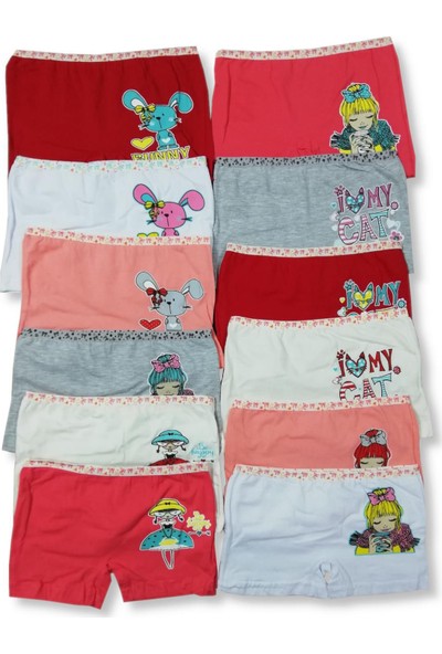 Dondeza 6 Adet Kız Çocuk Likralı Boxer Dondeza 6 Adet Kız Çocuk Likralı Boxer
