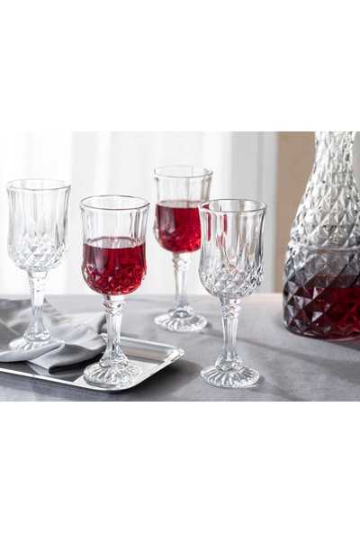 English Home Rich Cam 4'lü Kadeh 245 Ml. Şeffaf