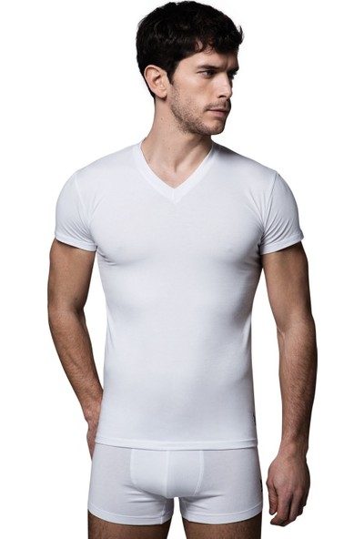 U.S. Polo Assn. U.s Polo Erkek 2'li Kısa Kol V Yaka Atlet 80194