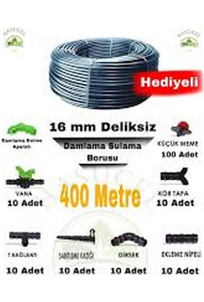 Üçel Hasüçel 16MMDELIKSIZ Damlama 400METRE Hazır Set