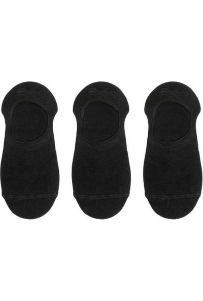 2AS Siyah Babet Çorap 3'lü Set