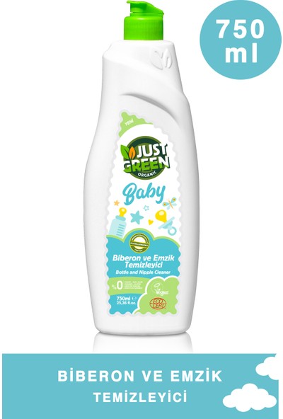 Just Green Organic Biberon ve Emzik Temizleyici 750ML Just Green Organic Biberon ve Emzik Temizleyici 750ML