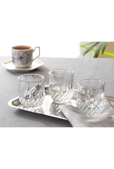 English Home Rich Cam 6'lı Kahve Yanı Su Bardağı 50 Ml. Şeffaf