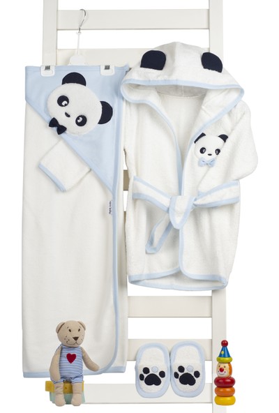 Sare Baby Sarebaby Sevimli Panda Erkek Bebek Bornoz Takımı Yeni Sezon Sare Baby Sarebaby Sevimli Panda Erkek Bebek Bornoz Takımı Yeni Sezon