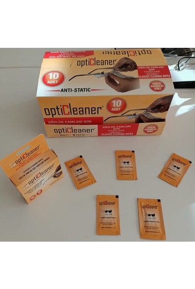Opticleaner Gözlük Temizleme Islak Mendili 15X10