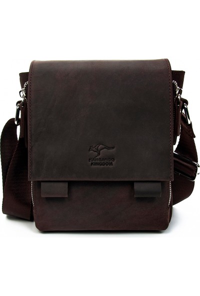 Kangaroo Kingdom Crazy Horse Koyu Kahverengi Erkek Postacı Çantası 8025-Zk Kangaroo Kingdom Crazy Horse Koyu Kahverengi Erkek Postacı Çantası 8025-Zk