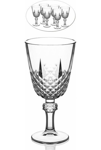 Queen's Kitchen 6 Adet Ayaklı Kristal Bardak Takımı
