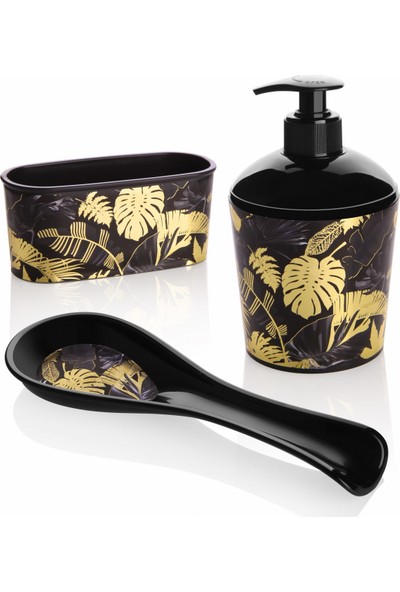 Queen's Kitchen Akrilik Lüx 3 Parça Yaldızlı Mutfak Seti Queen's Kitchen Akrilik Lüx 3 Parça Yaldızlı Mutfak Seti