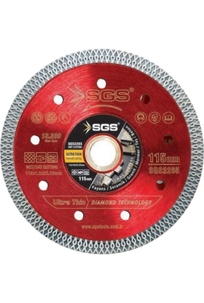 Sgs Turbo Elmas Kesme Hassas Ince Testere 115MM Sgs Turbo Elmas Kesme Hassas Ince Testere 115MM