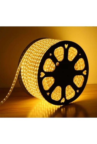 Yuled 10 Metre 2 Çipli Iç Dış Mekan Silikonlu Şerit LED 220V - Volt+Güç Fişi Double Pcb Amber Yuled 10 Metre 2 Çipli Iç Dış Mekan Silikonlu Şerit LED 220V - Volt+Güç Fişi Double Pcb Amber