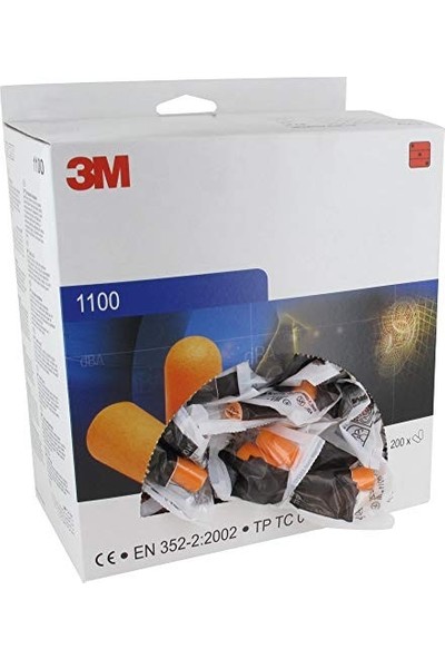 3m 1100 Ipsiz Kulak Tıkacı SNR37DB 200ADET