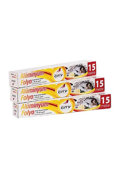 New City Alüminyum Folyo 15 mt x 3 Paket