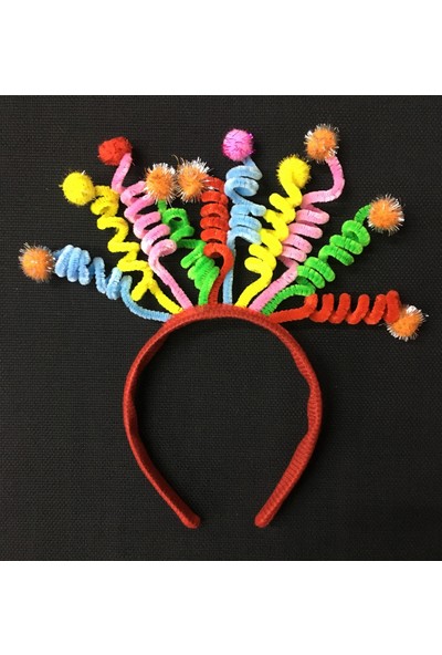 Niyet Eğlenceli - Renkli - Yaylı Taç