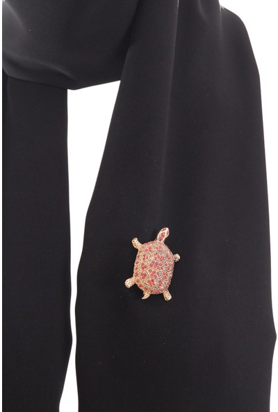 PIERPARIS BROŞ OTANTIK DESENLİ KİRSTAL TAŞLİ BRONZ MADEN ***