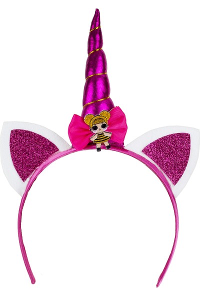 Niyet Taç - Unicorn Taç - Koyu Pembe - Hediyelik - Parti