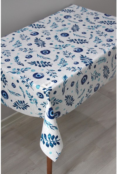 Dede Ev Tekstil Elyaf Silinebilir Pvc Muşamba Masa Örtüsü - Nazar Boncuk Dede Ev Tekstil Elyaf Silinebilir Pvc Muşamba Masa Örtüsü - Nazar Boncuk