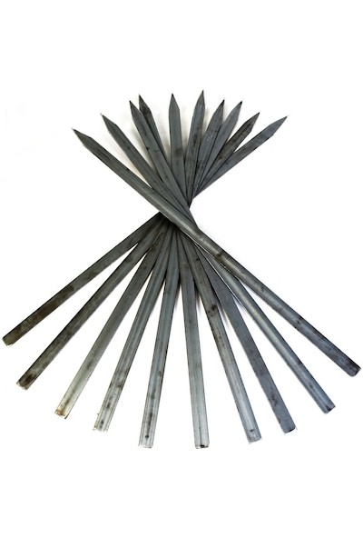 Gülsan Adana Kebap Şişi Beyti Şişi Silme Demir 10 Adet 2.5 cm 3 mm