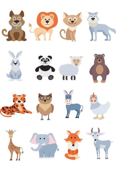 Sticker Masters Hayvanlar-3 Çocuk Bebek Odası Sticker Çıkartma Etiket Sticker Masters Hayvanlar-3 Çocuk Bebek Odası Sticker Çıkartma Etiket