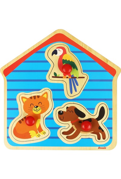 Rossie Ahşap Ilk Yapboz - Evcil Hayvanlar