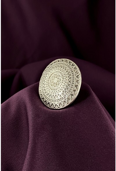Mooni Accessories Etnik Model Antik Mat Gümüş Kaplama Ayarlanabilir Yüzük Mooni Accessories Etnik Model Antik Mat Gümüş Kaplama Ayarlanabilir Yüzük