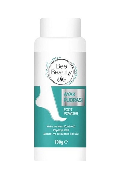 Bee Beauty Ayak Pudrası Mentol ve Okaliptus Kokulu 100 gr
