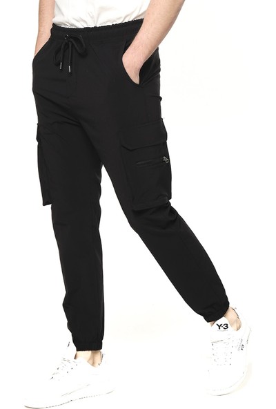 Paraşüt Kumaş Yandan Cepli Pacası Lastikli Erkek Pantolon