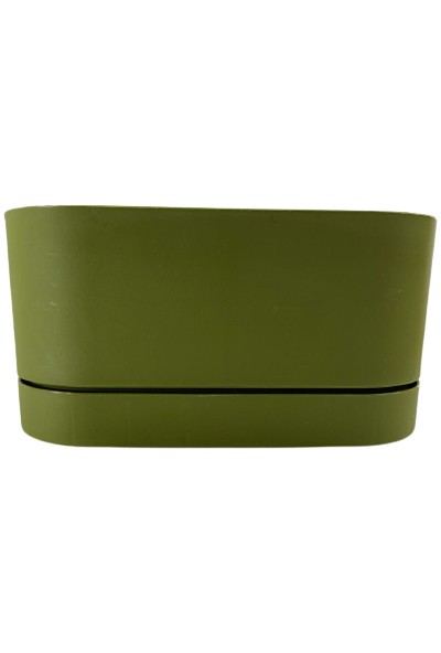 Poliwork Begonya 30 cm Yeşil Tabaklı Balkon Saksı