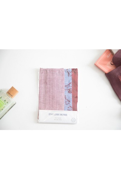 English Home Red Leaf Pamuk Maske 9,5X18 cm Bordo