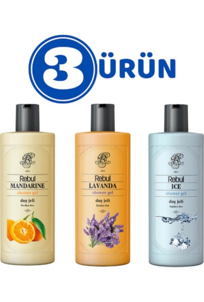 Rebul Ice Mandarine Lavanda Duş Jeli 500 ml 3'lü Rebul Ice Mandarine Lavanda Duş Jeli 500 ml 3'lü