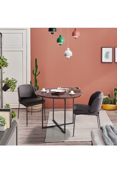 Alperarda Morena Sandalye 2'li Set Antrasit Alperarda Morena Sandalye 2'li Set Antrasit