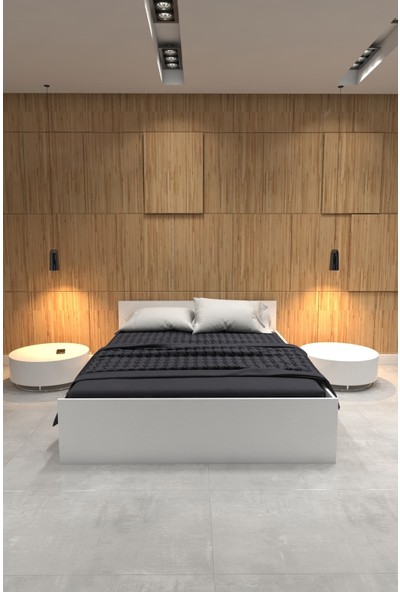 Atamer Dolunay Çift Kişilik Karyola Parlak Beyaz Atamer Dolunay Çift Kişilik Karyola Parlak Beyaz