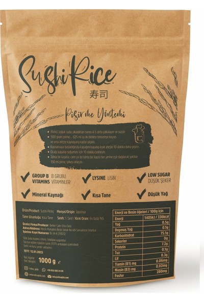 Kiyomi Suşi Pirinci / Sushi Rice - 1000 gr Kiyomi Suşi Pirinci / Sushi Rice - 1000 gr