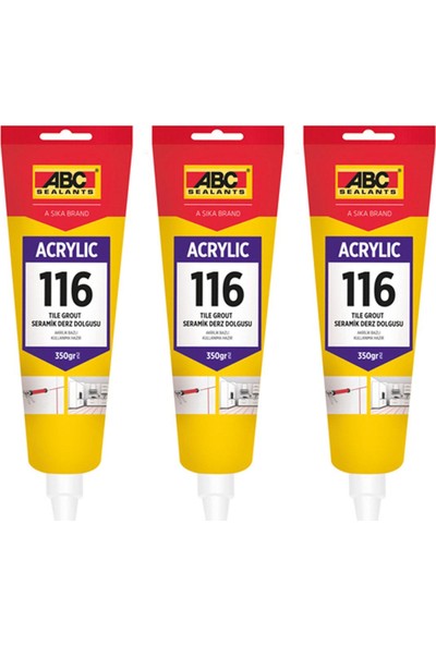 Sika 3 Adet Abc 116 Kullanıma Hazır Fayans Seramik Derz Dolgusu 350 gr Sika 3 Adet Abc 116 Kullanıma Hazır Fayans Seramik Derz Dolgusu 350 gr