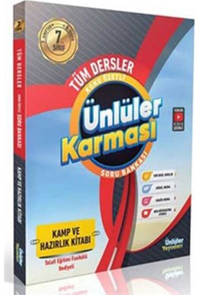 Ünlüler Yayınları 7'den 8'e Geçiş Tüm Dersler Kamp ve Hazırlık Kitabı Ünlüler Yayınları 7'den 8'e Geçiş Tüm Dersler Kamp ve Hazırlık Kitabı
