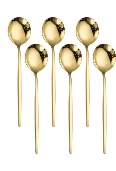 Zuzu Made Mat Gold Kahve Çay Kaşığı Seti 6'lı Zuzu Made Mat Gold Kahve Çay Kaşığı Seti 6'lı