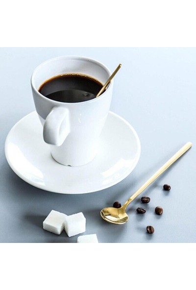 Zuzu Made Mat Gold Kahve Çay Kaşığı Seti 6'lı Zuzu Made Mat Gold Kahve Çay Kaşığı Seti 6'lı